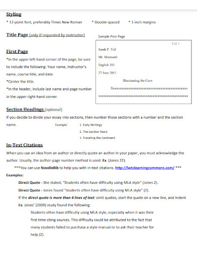 10 Work Cited MLA Format Examples PDF Examples