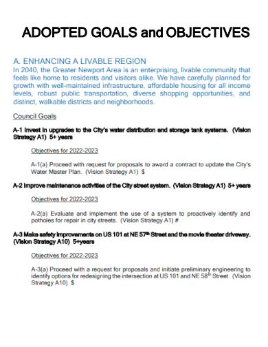 24+ Goals and Objectives - Examples, PDF | Examples