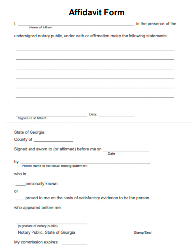 20+ Affidavit Format - Examples, Google Docs, MS Word, PDF | Examples