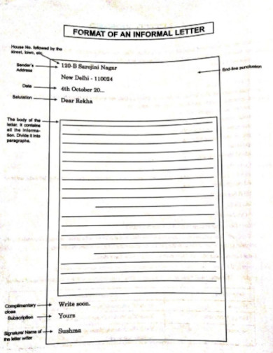 Informal Letter - Examples | Examples