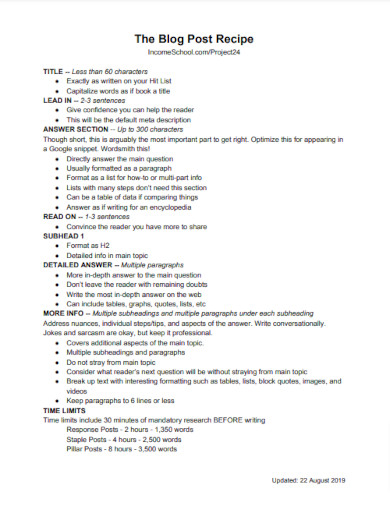 Blog Post - 23+ Examples, PDF, How to Write