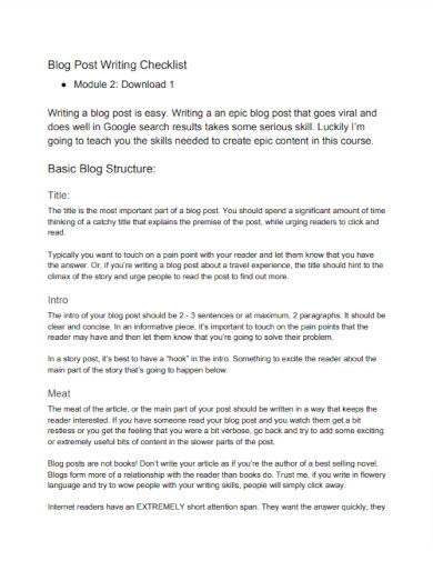 Blog Post - 23+ Examples, PDF, How to Write