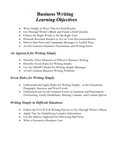 18+ Business Objectives - Examples, PDF | Examples