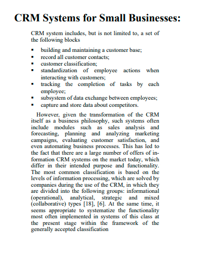 20+ CRM - Examples, Google Docs, MS Word, PDF | Examples