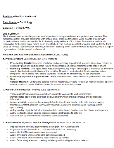 Medical Assistant Resume - Examples, PDF, Apple Pages, MS Word, PSD ...