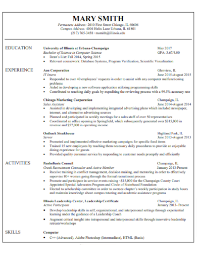 Sample Resumes - Example, Publisher, PSD, Apple Pages, InDesign ...