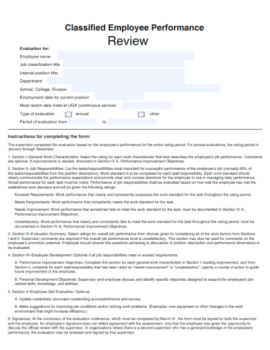 22+ Employee Performance Review - Examples, Google Docs, MS Word, Apple ...