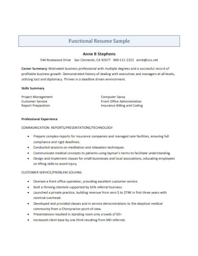 Functional Resume - Examples, Word, Apple Pages, PDF | Examples
