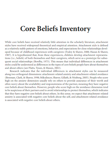 24+ Core Beliefs - Examples, PDF | Examples