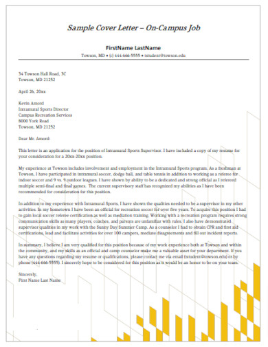 Cover Letter For Job Application - Examples, Word, Google Docs, Apple ...