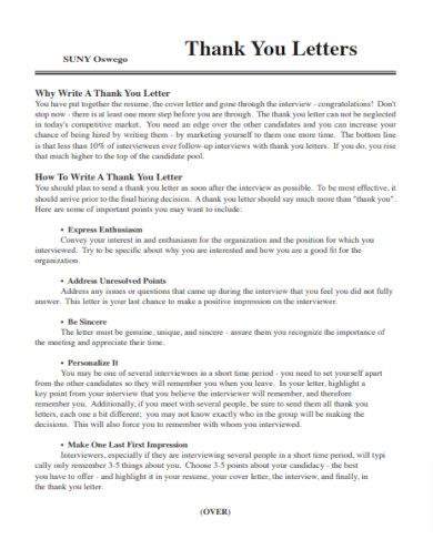 Thank You Letter After Interview - 24+ Examples, Format, How to Write, PDF