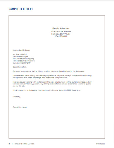 22+ Short Cover Letter - Examples, Word, Google Docs, Apple Pages ...