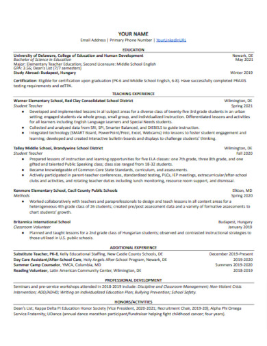 Education Resume - Examples, Word, Apple Pages, PDF | Examples
