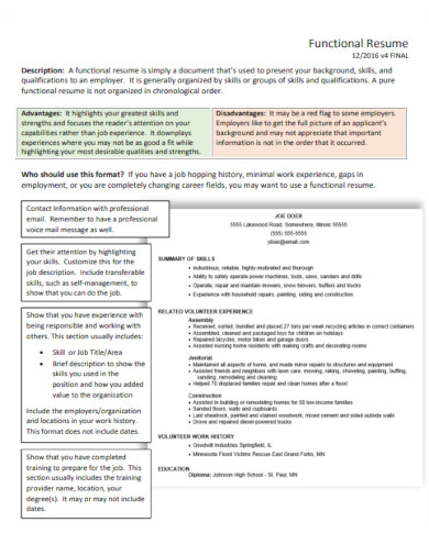 Functional Resume - Examples, Word, Apple Pages, PDF | Examples