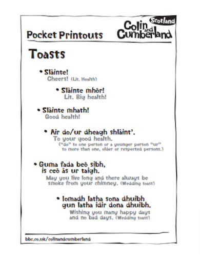 6+ Wedding Toast – Examples, PDF | Examples