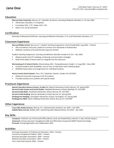 Education Resume - Examples, Word, Apple Pages, PDF | Examples