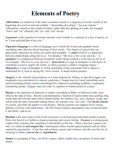 24+ Example for Poetry - Google Docs, MS Word, Apple Pages, PDF | Examples