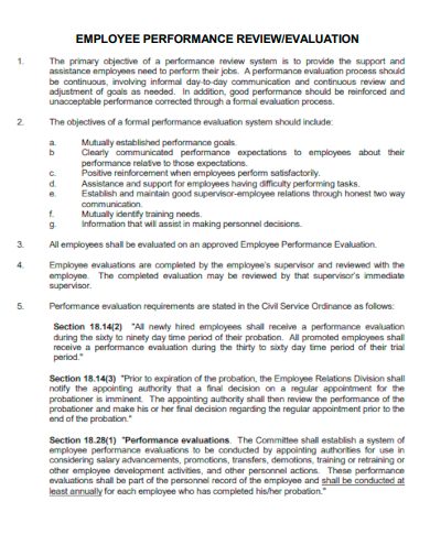 22+ Employee Performance Review - Examples, Google Docs, MS Word, Apple ...