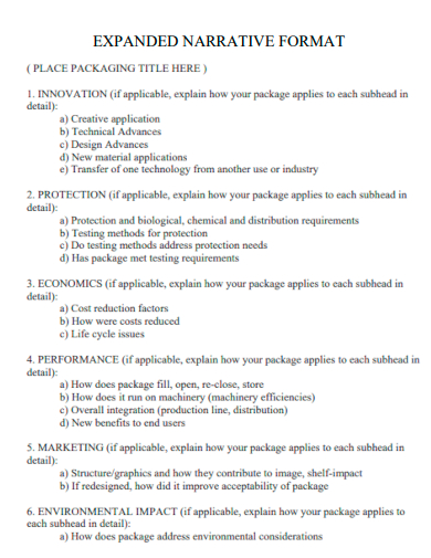 24+ Narrative Format - Examples, Google Docs, MS Word, Apple Pages, PDF ...