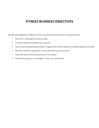 18+ Business Objectives - Examples, PDF | Examples
