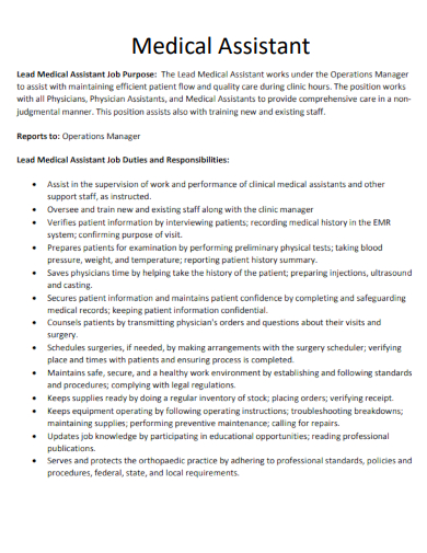 Medical Assistant Resume - Examples, PDF, Apple Pages, MS Word, PSD ...