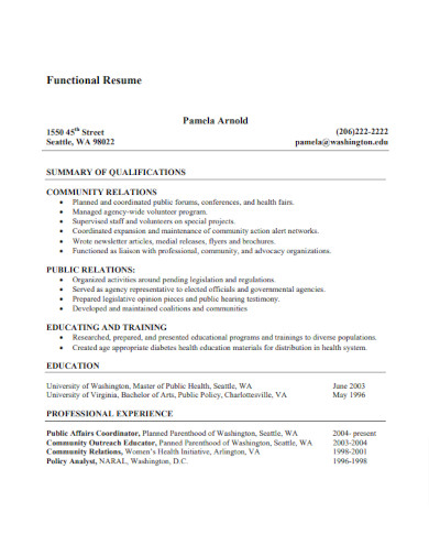 Functional Resume - Examples, Word, Apple Pages, PDF | Examples