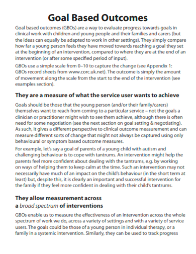 24+ Goals - Examples, PDF | Examples