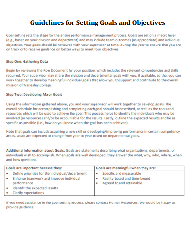 24+ Goals and Objectives - Examples, PDF | Examples