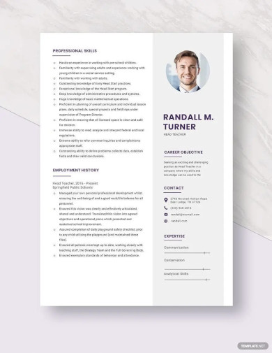 Teaching Resume - Examples, Word, Apple Pages, PSD, PDF | Examples