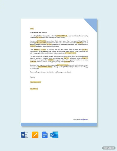 22+ Letter of Support - Examples, Google Docs, Word, Outlook, Apple ...