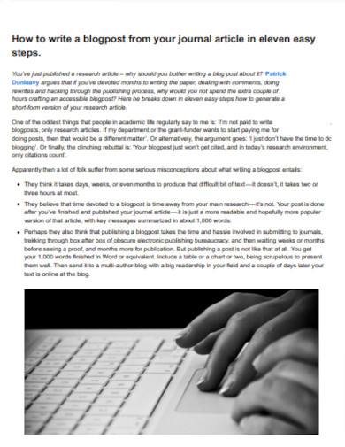 Blog Post - 23+ Examples, PDF, How to Write