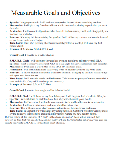 24+ Goals and Objectives - Examples, PDF | Examples