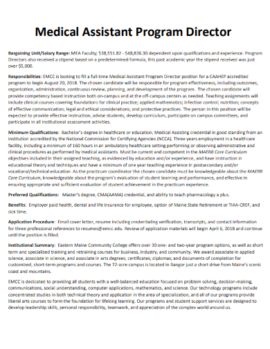 Medical Assistant Resume - Examples, PDF, Apple Pages, MS Word, PSD | Examples