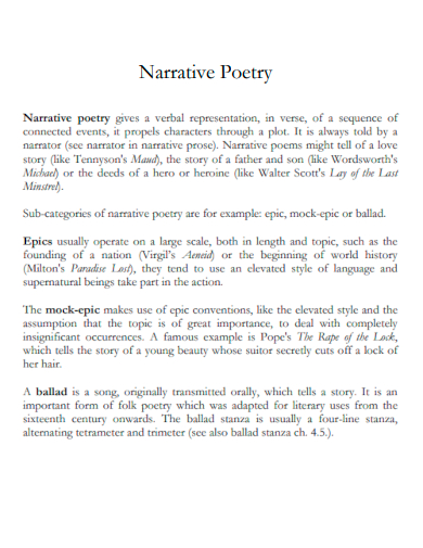 24+ Example for Poetry - Google Docs, MS Word, Apple Pages, PDF | Examples