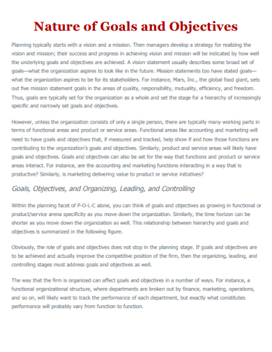 24+ Goals and Objectives - Examples, PDF | Examples