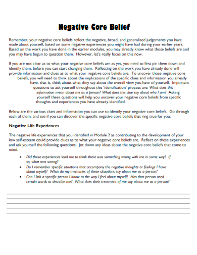 24+ Core Beliefs - Examples, PDF | Examples