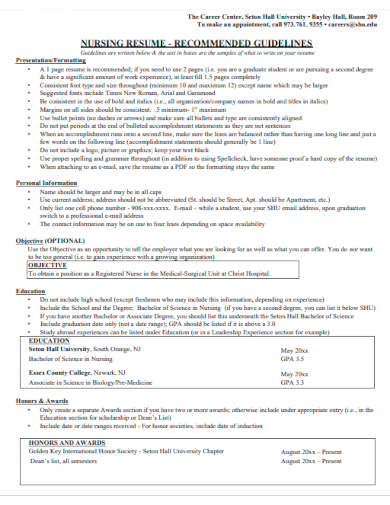 18+ Nurse Resume - Examples, Word, Apple Pages, PDF | Examples