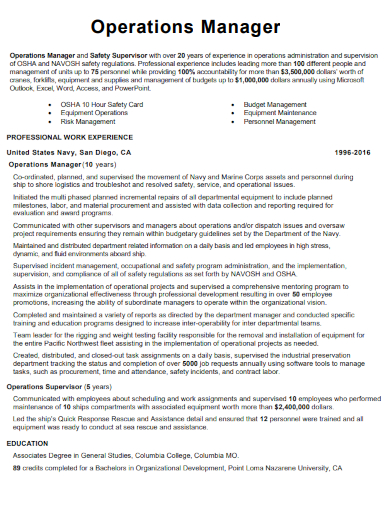 Manager Resume - 15+ Examples, Format, Word, Apple Pages, How to Make, PDF