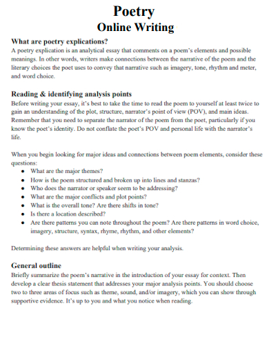 24+ Example for Poetry - Google Docs, MS Word, Apple Pages, PDF | Examples