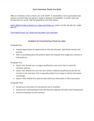 Thank You Letter After Interview - 24+ Examples, Format, How to Write, PDF