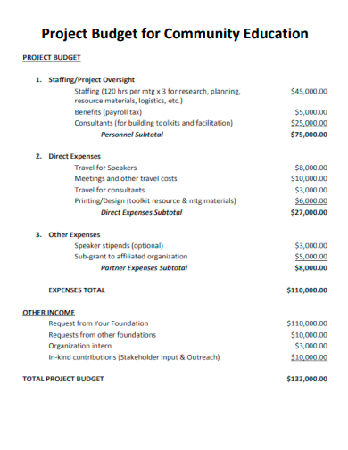 24+ Example Budget - Google Docs, Google Sheets, MS Excel, MS Word ...