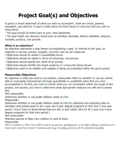 24+ Goals and Objectives - Examples, PDF | Examples