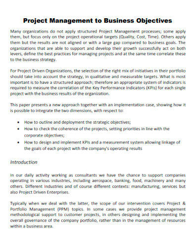 18+ Business Objectives - Examples, PDF | Examples