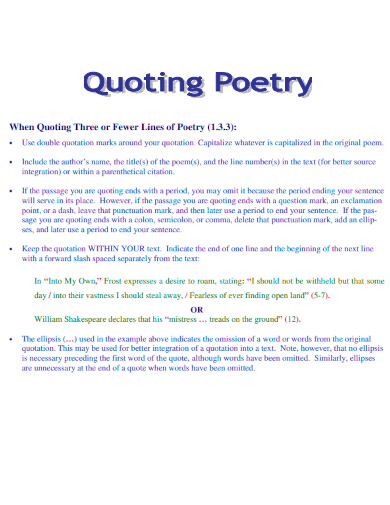 24+ Example for Poetry - Google Docs, MS Word, Apple Pages, PDF | Examples