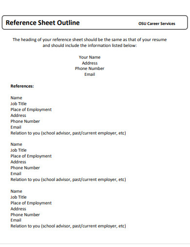 Personal Reference Example in PDF, DOCS | Examples