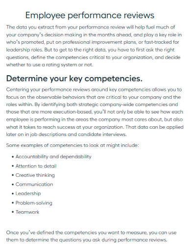 22+ Employee Performance Review - Examples, Google Docs, MS Word, Apple ...