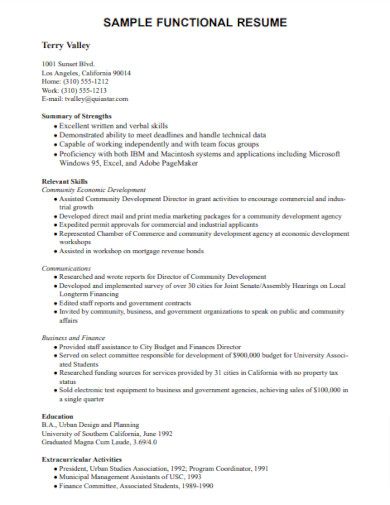 Functional Resume - Examples, Word, Apple Pages, PDF | Examples