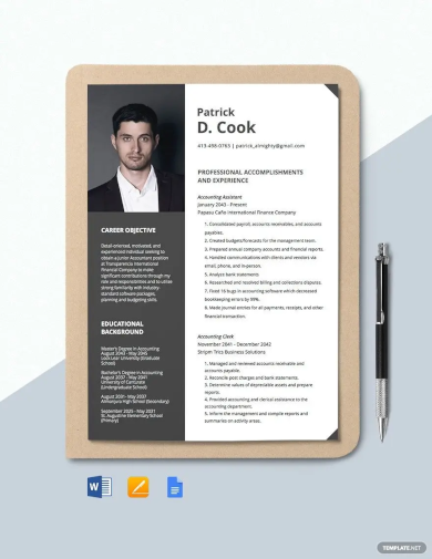 Sample Resumes - Example, Publisher, PSD, Apple Pages, InDesign ...