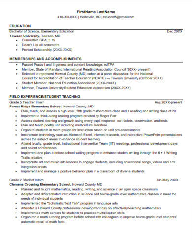 Education Resume - Examples, Word, Apple Pages, PDF | Examples