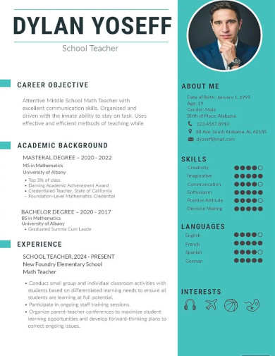 Teaching Resume - Examples, Word, Apple Pages, PSD, PDF | Examples